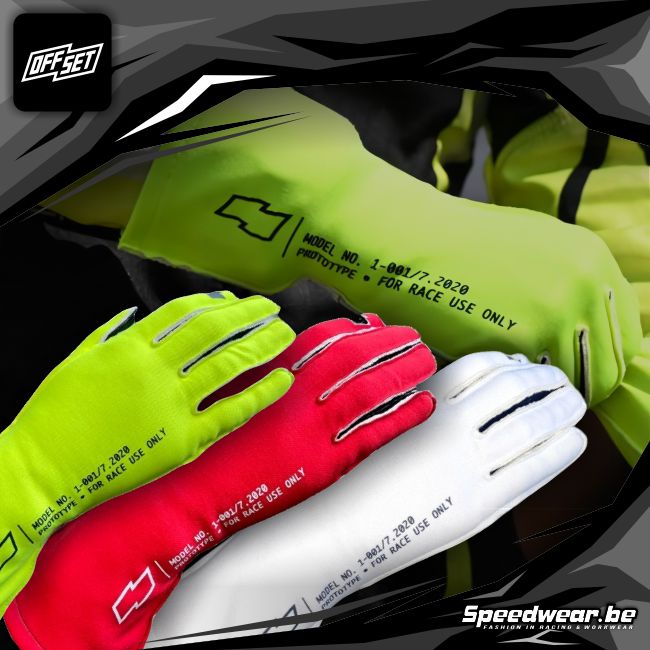 Offset karting gloves
